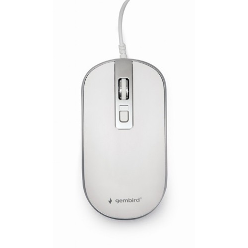 Gembird Optical mouse, USB, white/silver | MUS-4B-06-WS
