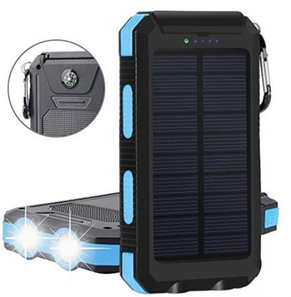 HRD-T12 Gembird solar power bank 12000mAh 2xUSB, LED