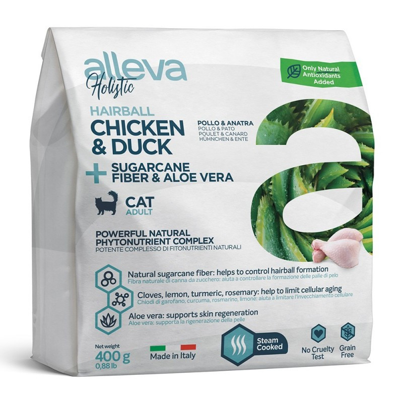 Alleva Cat Adult Holistic Hairball Chicken&Duck 0.4KG