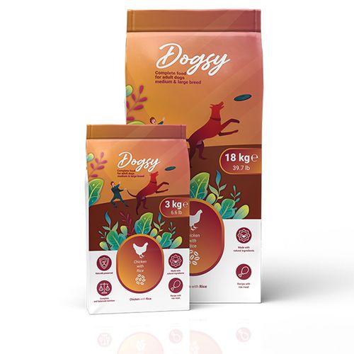 Dogsy Adult Medium i Large Piletina i Pirinač, suva hrana za pse 3 kg