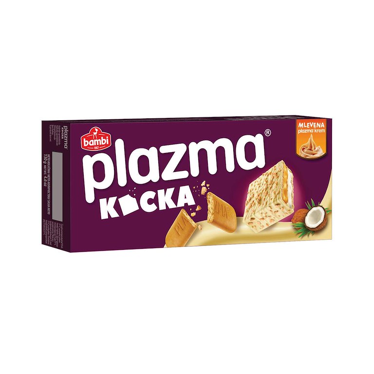 Plazma vafl kocka bela čok 130g plazma