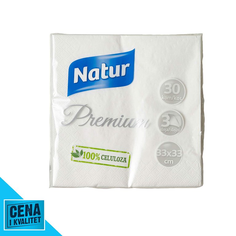 Natur Premium salvete natur premium bela 33x33 3sl 30/1 natur premium