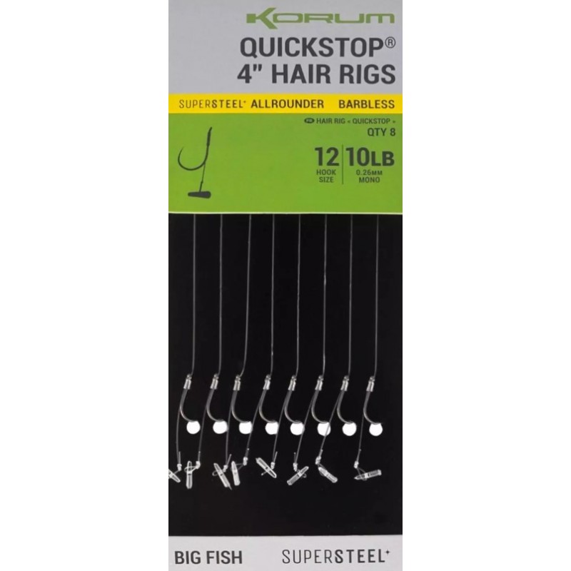 KORUM QUICKSTOP 4″HAIR RIGS