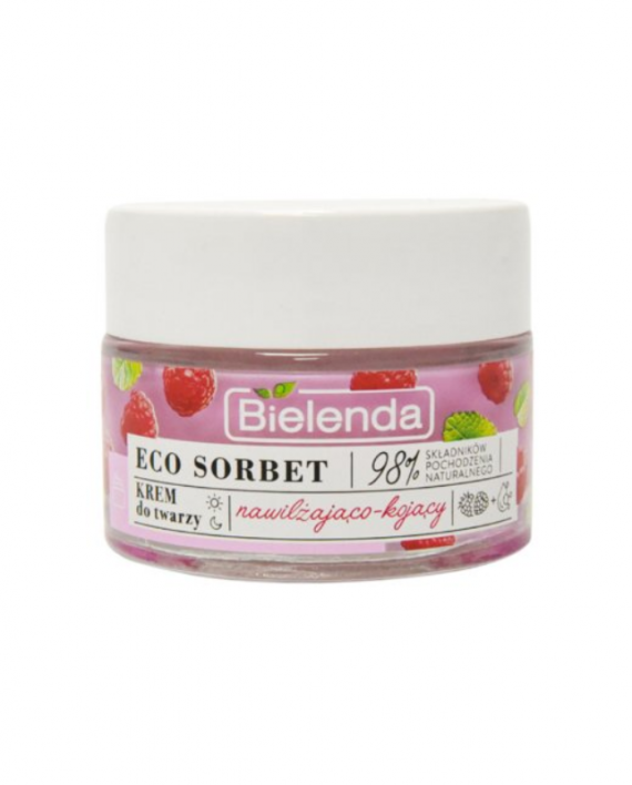 Hidratantna krema za umirivanje kože lica BIELENDA Eco Sorbet malina 50ml