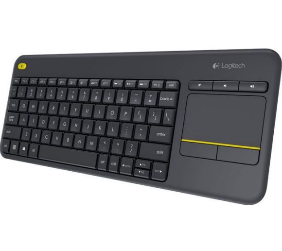 Logitech - Logitech K400 Plus Wireless Touch Keyboard Black YU