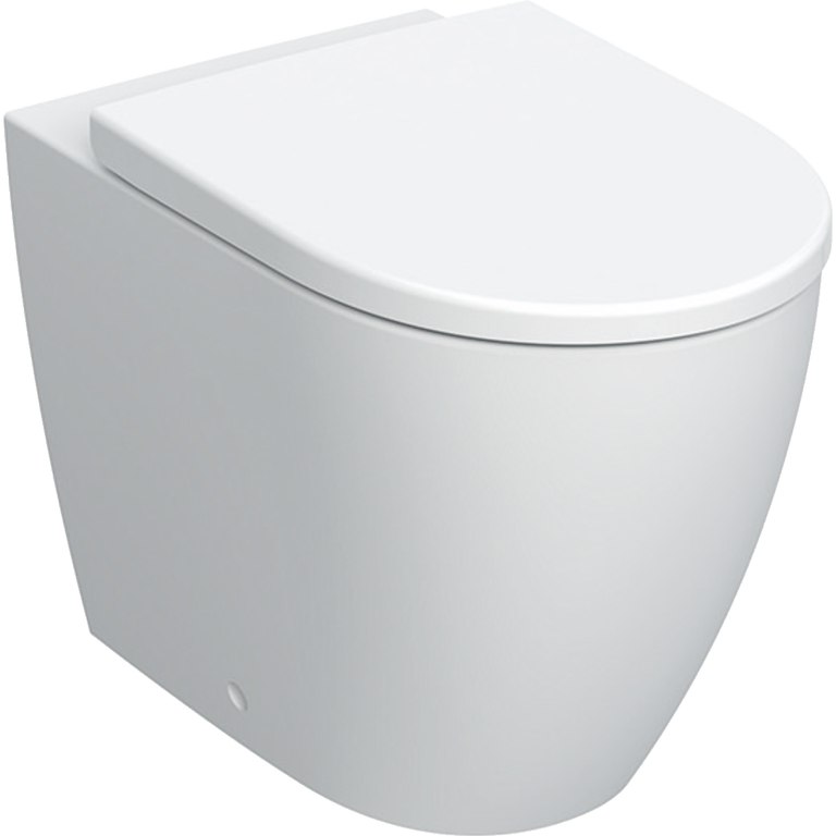 Geberit iCon set podne WC šolje sa dubokim ispiranjem, u ravni zida, Rimfree, sa WC sedištem, 56 cm