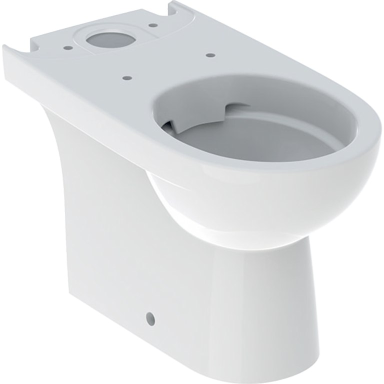 Geberit Selnova Square podna WC šolja za monoblok, u ravni zida, vidljivo kačenje, univerzalni odvod, Rimfree 68 cm