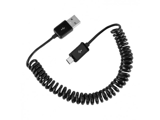Kabl USB2.0 A muški-mikro USB B muški spiralni 0.45m