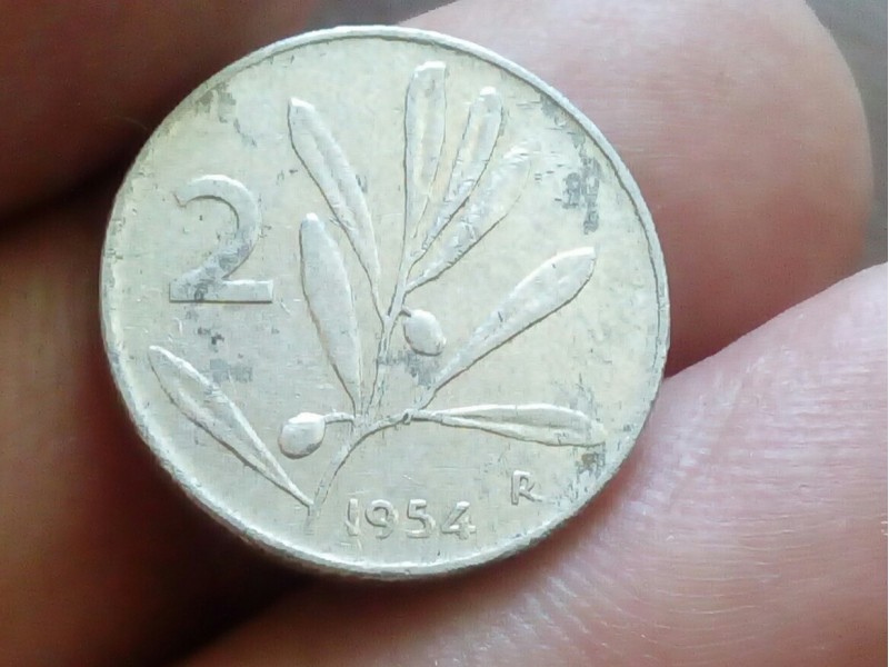 Italija, 2 lire 1954