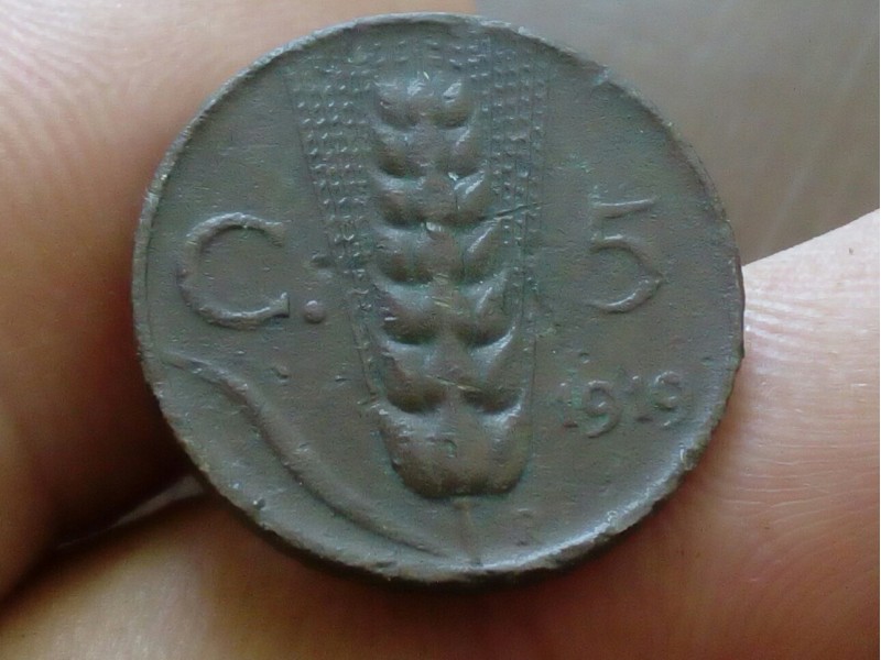 Italija, 5 centi 1919