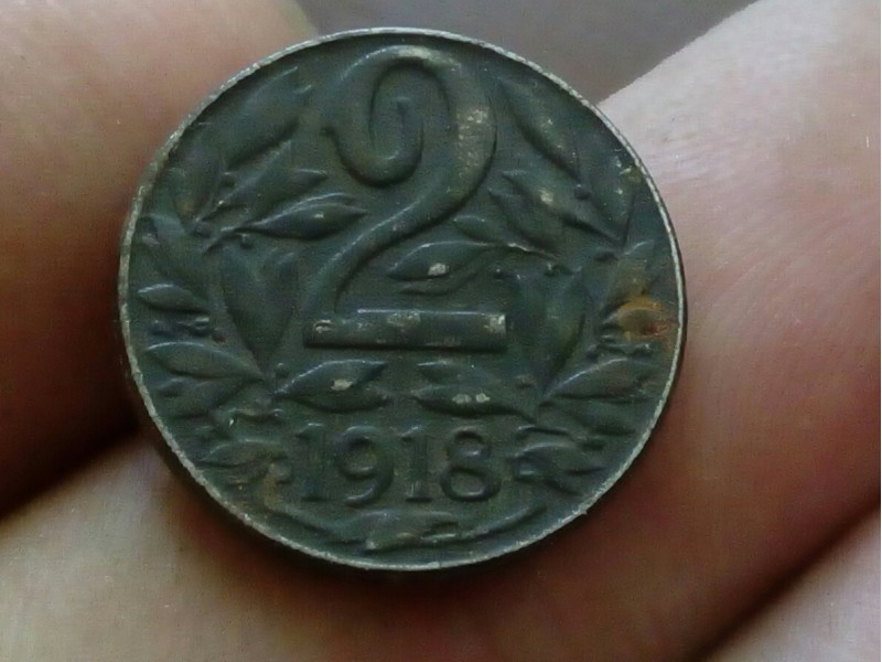 Austrija, 2 helera 1918