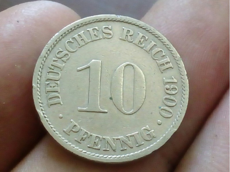 Nemacka, 10 pfennig 1900 A