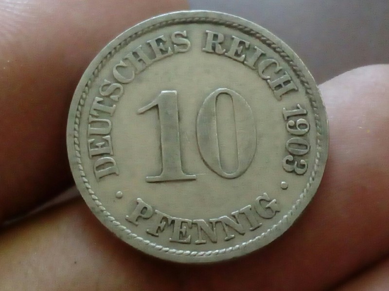 Nemacka, 10 pfennig 1903 A