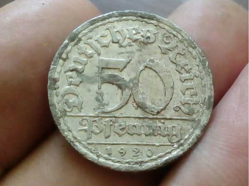 Nemacka, 50 pfennig 1920 A