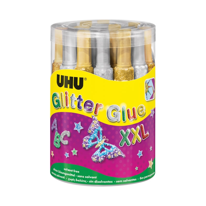 Lepak glitter glue 20ml UHU 00076 sortirano