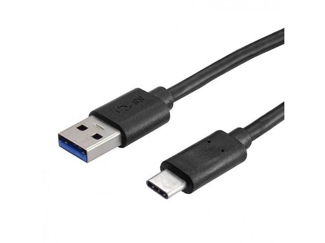 Kabl USB2.0 A muški-USB C muški crni 1.0m