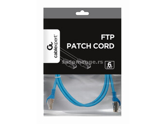 PP6-1M/B FTP Cat6 Patch cord, blue, 1 m