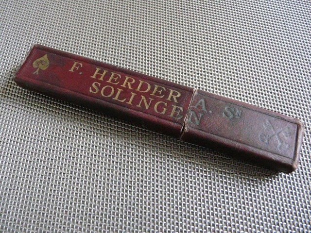 Stara kutija za brijač-britvu `F. Herdner - Solingen`