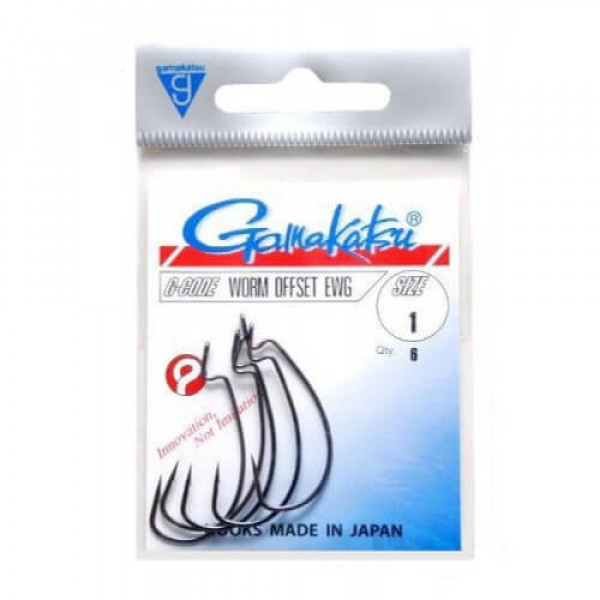 Gamakatsu udica Worm Offset EWG (Crna) 3/0