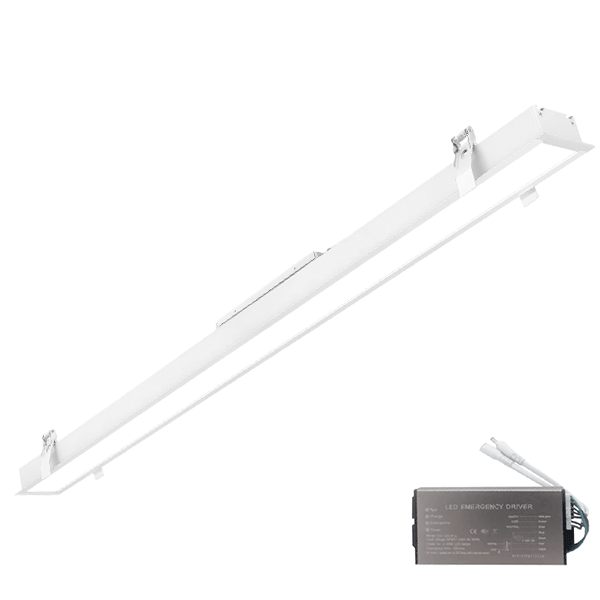 ELMARK LED PROFIL UGRADNI 1500mm 50W 4000K BELI + EMERGENCY KIT