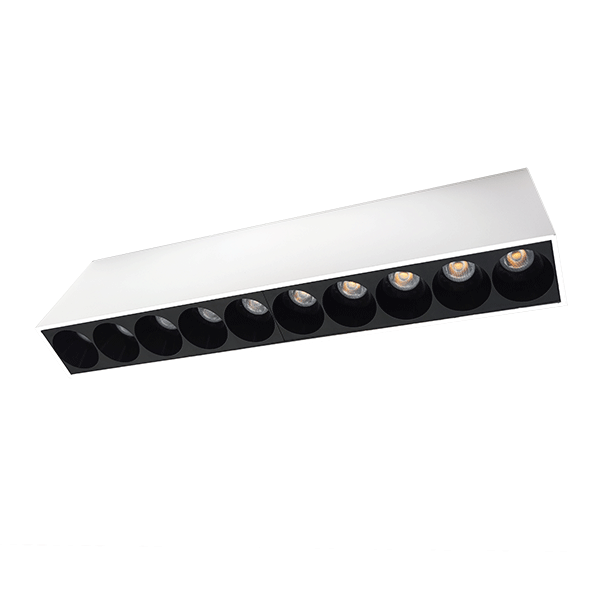 SURFACE LINEAR LIGHT EL-14 20W 4000K, WHITE & BLACK