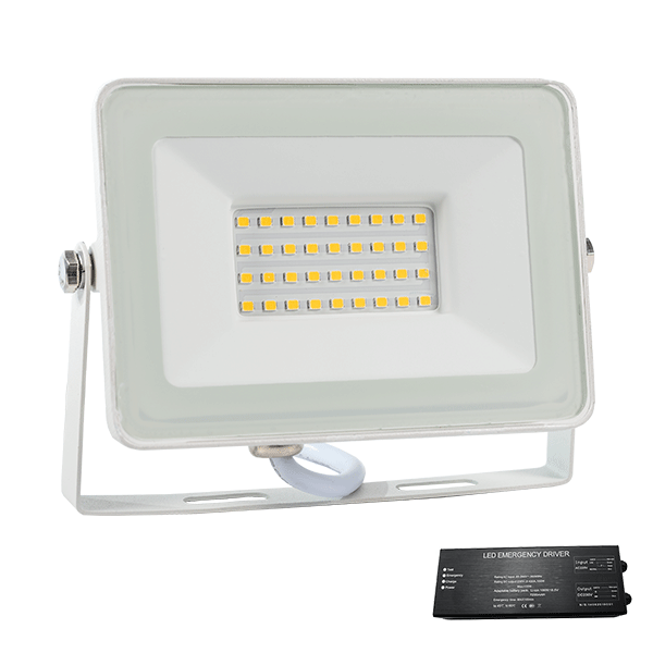 VEGA30 SLIM SMD 30W LED REFLEKTOR 3000K WHITE+PANIK BLOKOM