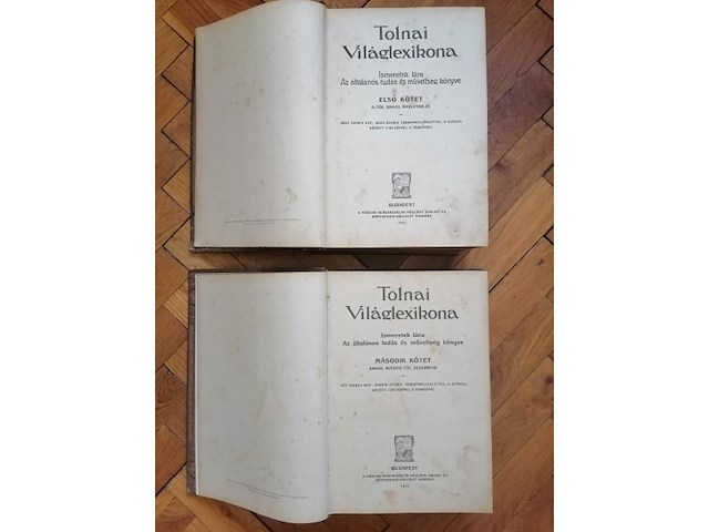 Tolnai Világlexikona I és II, 1912. és 1913.