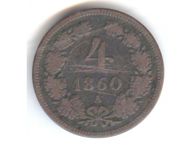 Austrija 4 kreuzer 1860 A