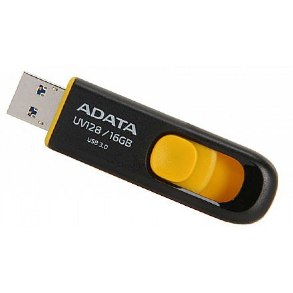 ADATA USB FLEŠ 16GB USB 3.0 CRNO ZUTI, AUV128-16G-RBY
