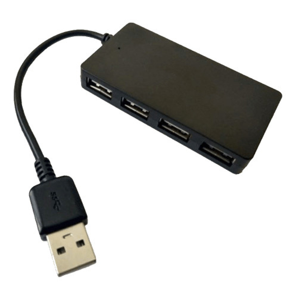 4-port USB 3.0 HUB UHB-U3P4-03, storage speed 5Gbps, black