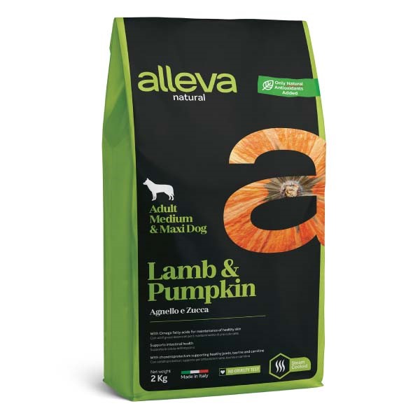Alleva Dog Adult Medium&Maxi Natural Lamb&Pumpkin 2KG