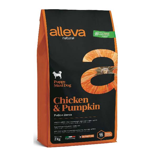 Alleva Dog Puppy Maxi Natural Chicken&Pumpkin 2KG