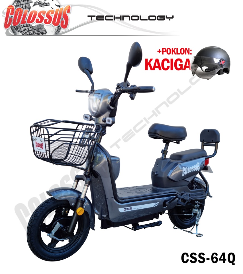 COLOSSUS Električni bicikl sivi CSS-64Q
