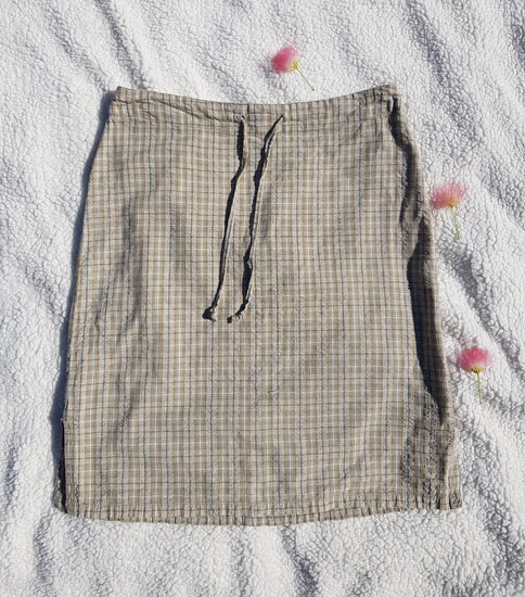 H&M pamucna karirana suknja sa slicevima