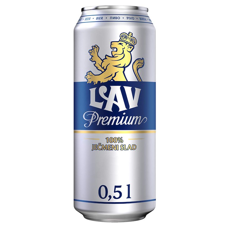 Lav pivo premium 0.5l can lav