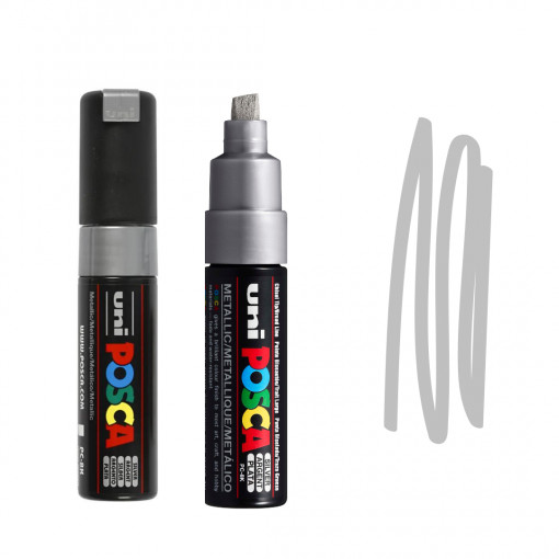 Uni Posca Paint Marker Pen PC-8K - Silver