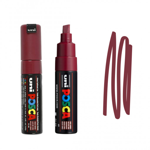 Uni Posca Paint Marker Pen PC-8K - Red wine