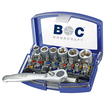 Bohrcraft set bitova 1/4" sa čegrtaljkom 24-delni PB24 69001430023