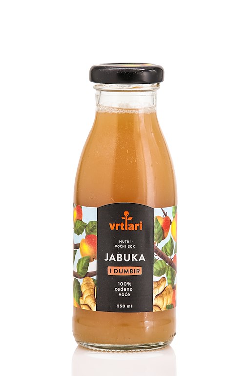 Mutni voćni sok od jabuke i đumbira 250 ml Vrtlari