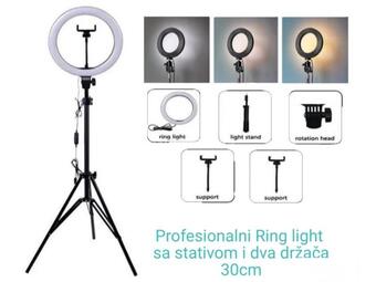 Ring light 30cm sa dva držača za telefon