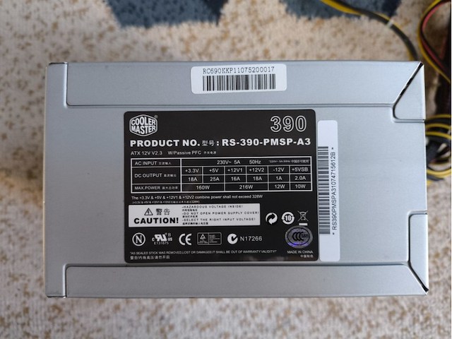 Cooler Master napajanje ATX 390W 24pin CM PSU