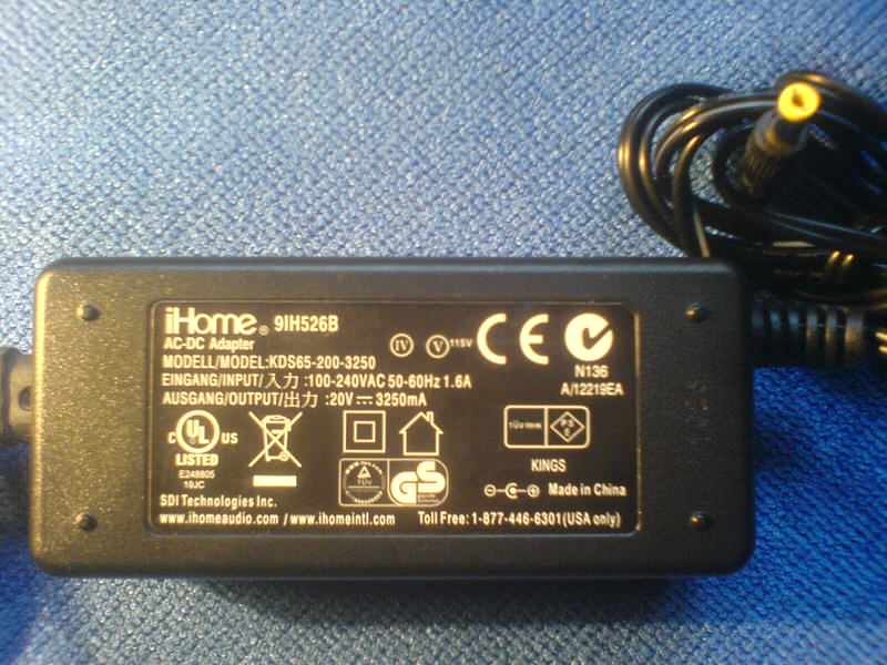 iHOME adapter za laptop 20V 3.25A + GARANCIJA!