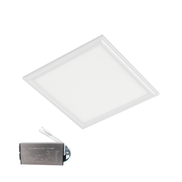 LED PANEL 30W 595X595X35 6400K RECESSED HIGH EFFICIENCY+EMERGENCY KIT