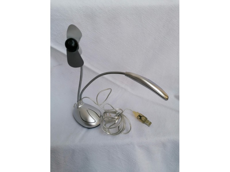 USB led lampa sa mini ventilatorom