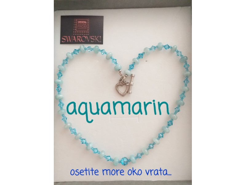 Aquamarine + sw -ogrlica