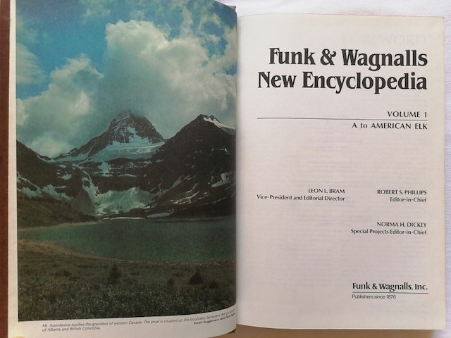 Funk and Wagnalls New Encyclopedia - vol 1 - 1983
