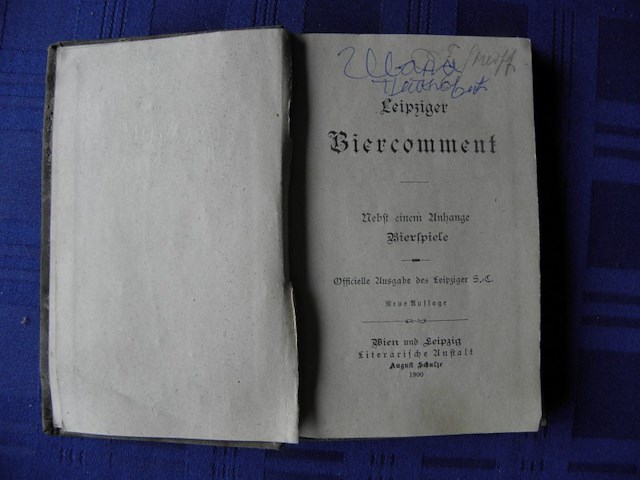 Leipziger  Biercomment, 1900.god