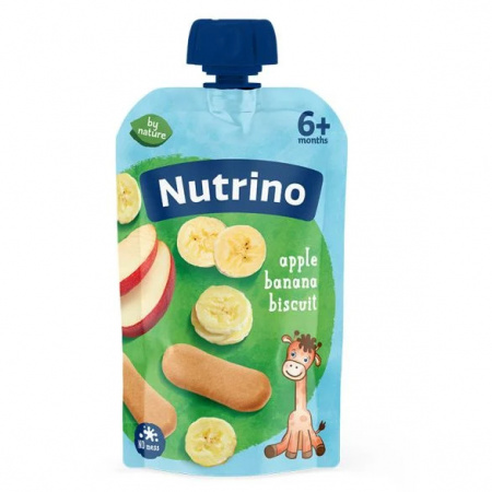 Nutrino voćni pire - jabuka, banana, keks 100g