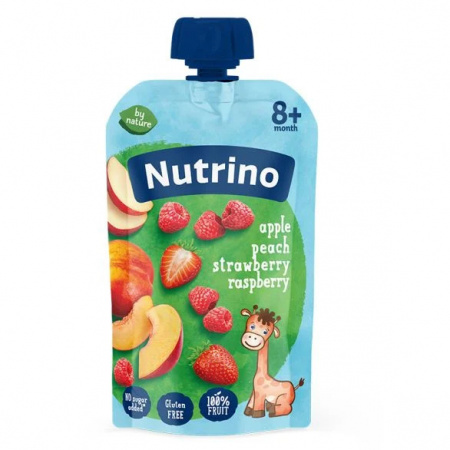 Nutrino voćni pire jabuka,breskva,jagoda,malina 100g