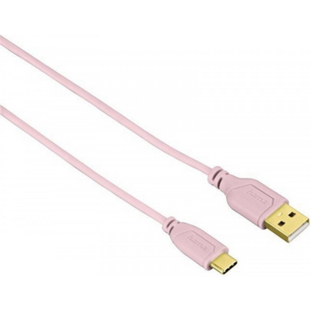 HAMA USB-C kabl fleksibilan bakar pozlata 0.75m roze 135787